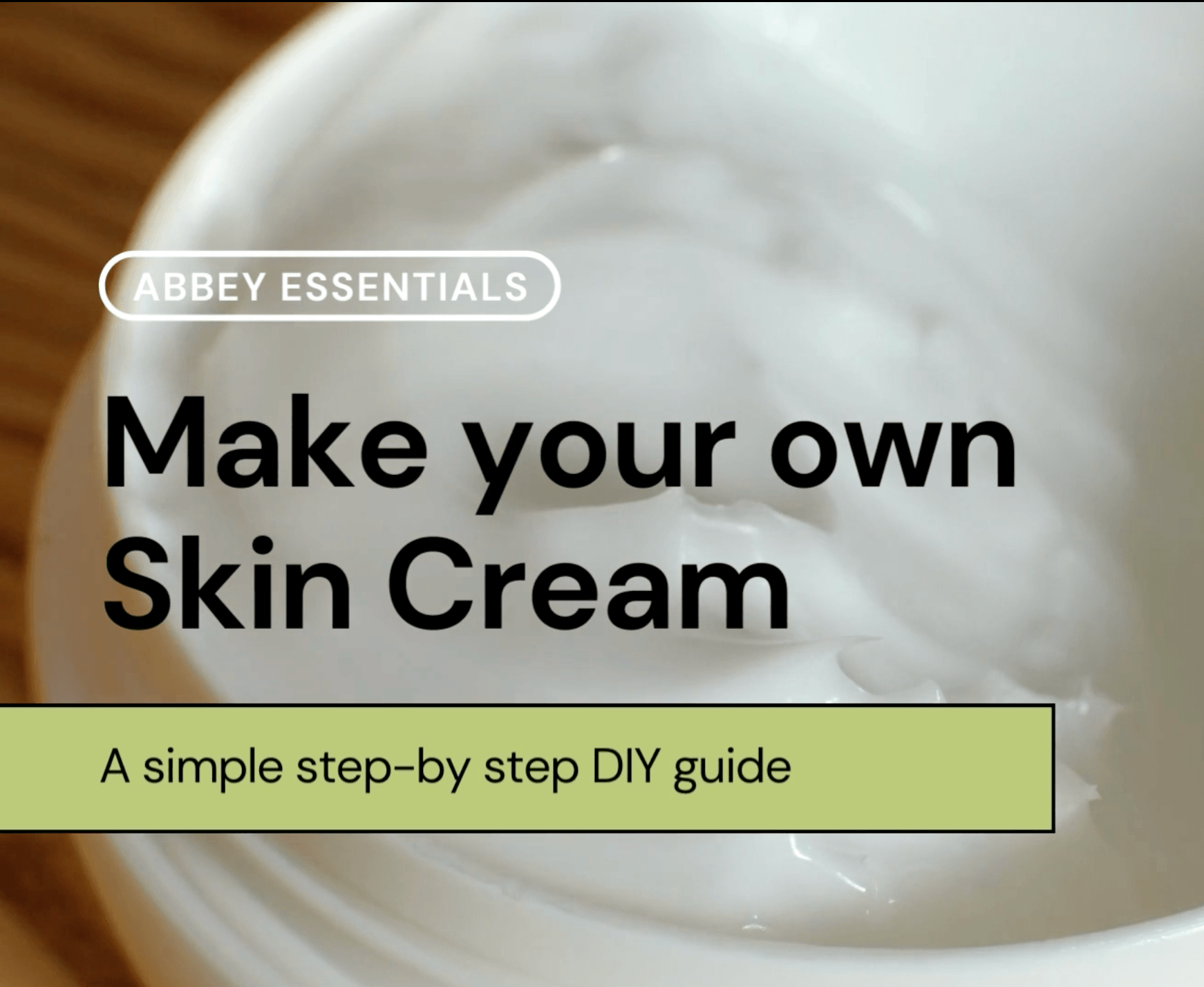 DIY SKINCARE : Make your own skin cream from scratch [video tutorial ...